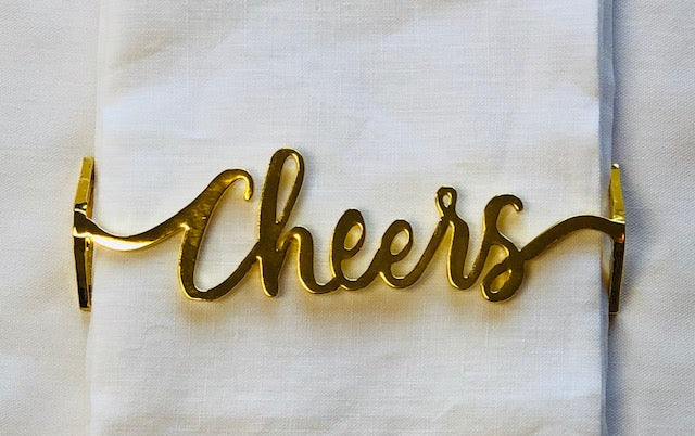 Cheers Wrap Set(4)- Shiny Gold – Tin Parade Party Gift Home